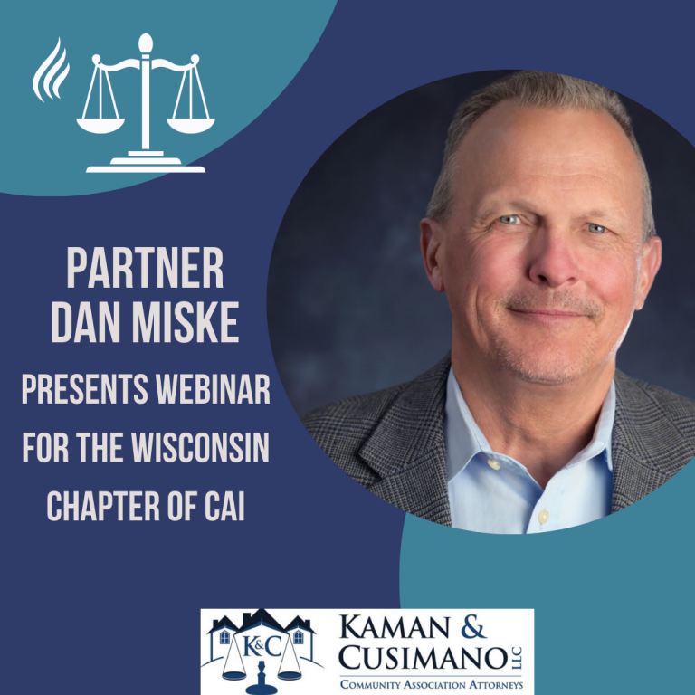 Partner Dan Miske Presents Webinar for Wisconsin Chapter of CAI